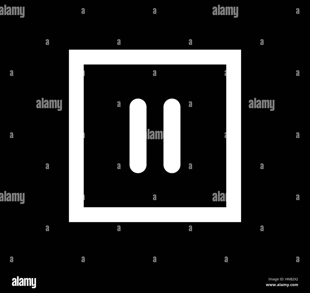 pause music icon illustrated in vector on white background Stock Vector ...