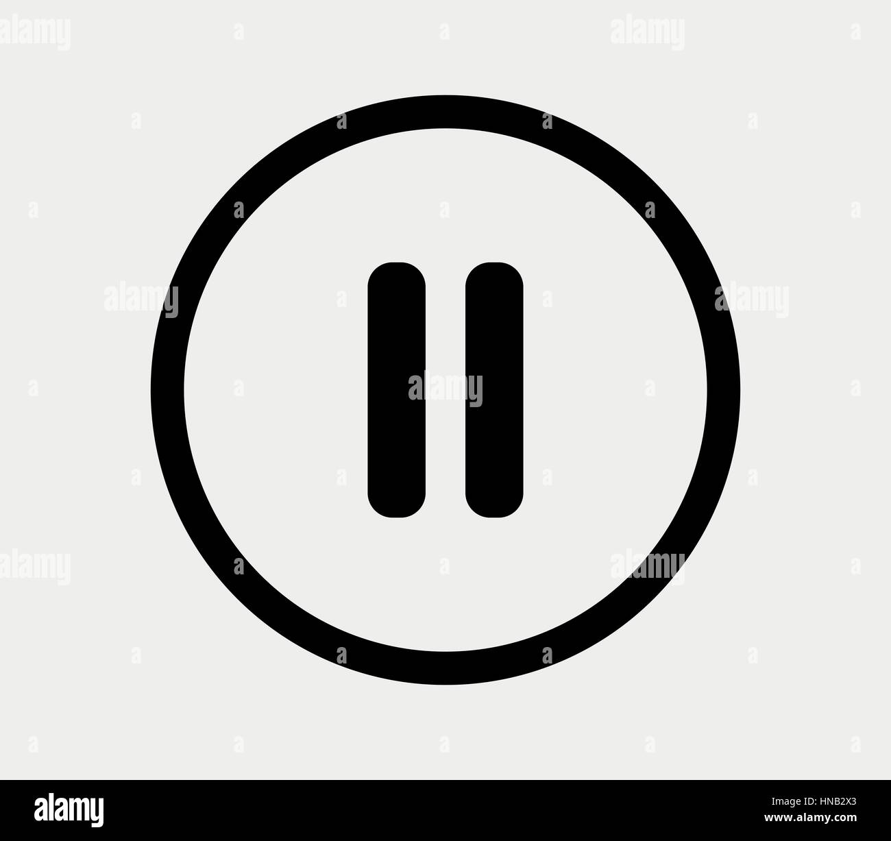 pause music icon illustrated in vector on white background Stock Vector ...