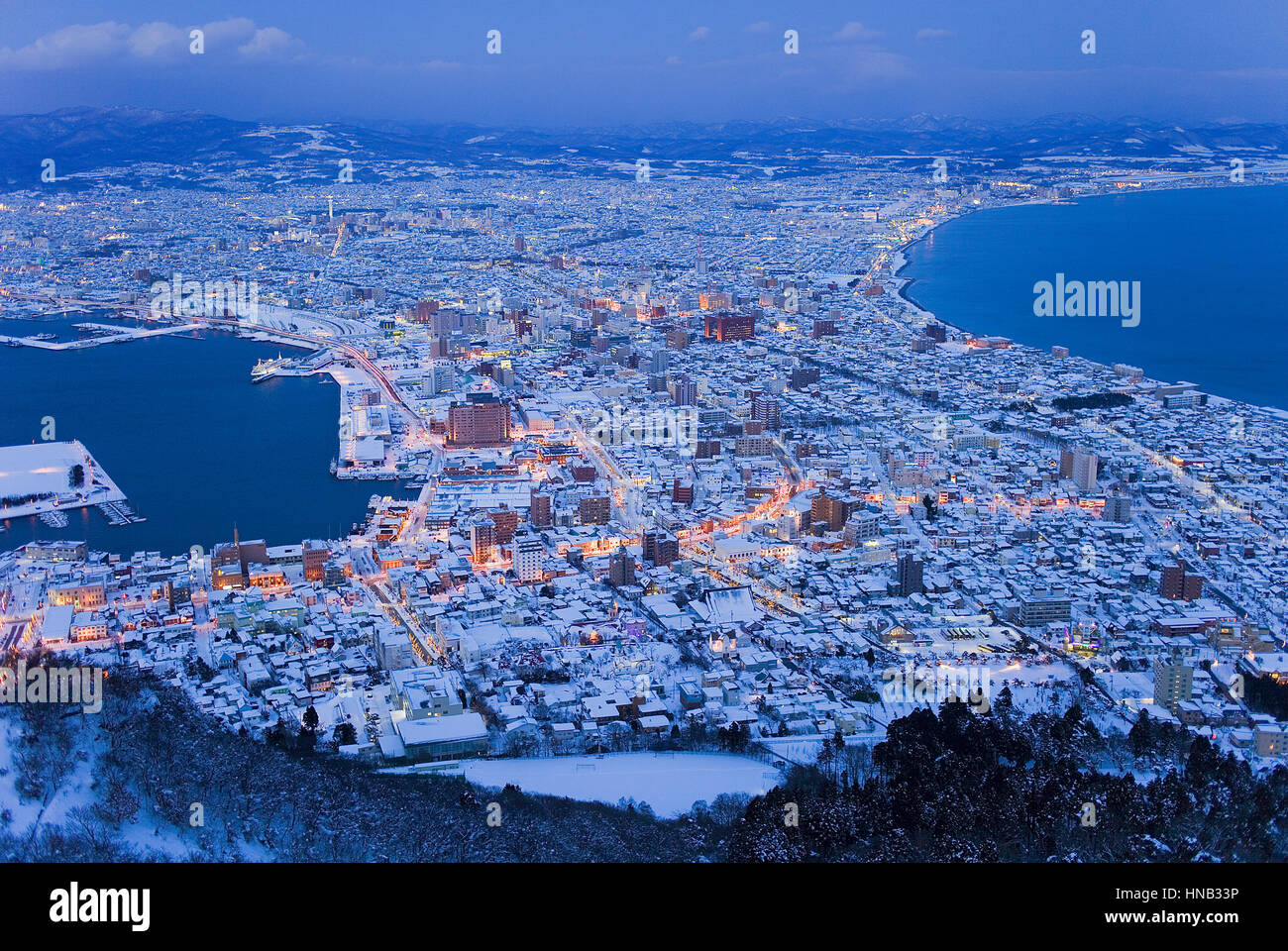 Panorama, panoramic, townscape, View from Hakodateyama (Mount Hakodate ...