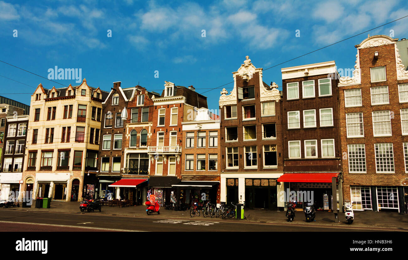 The traditional Dutch houses, Amsterdam, Holland Stock Photo - Alamy
