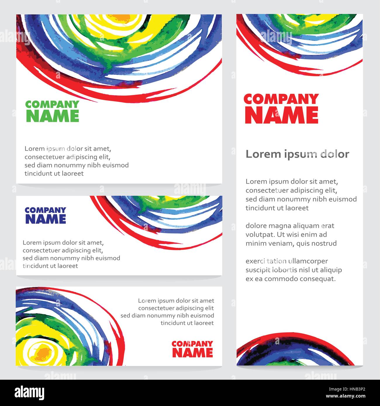 Vector Poster Template with Watercolor Paint Splash. Abstract Aquarelle ...