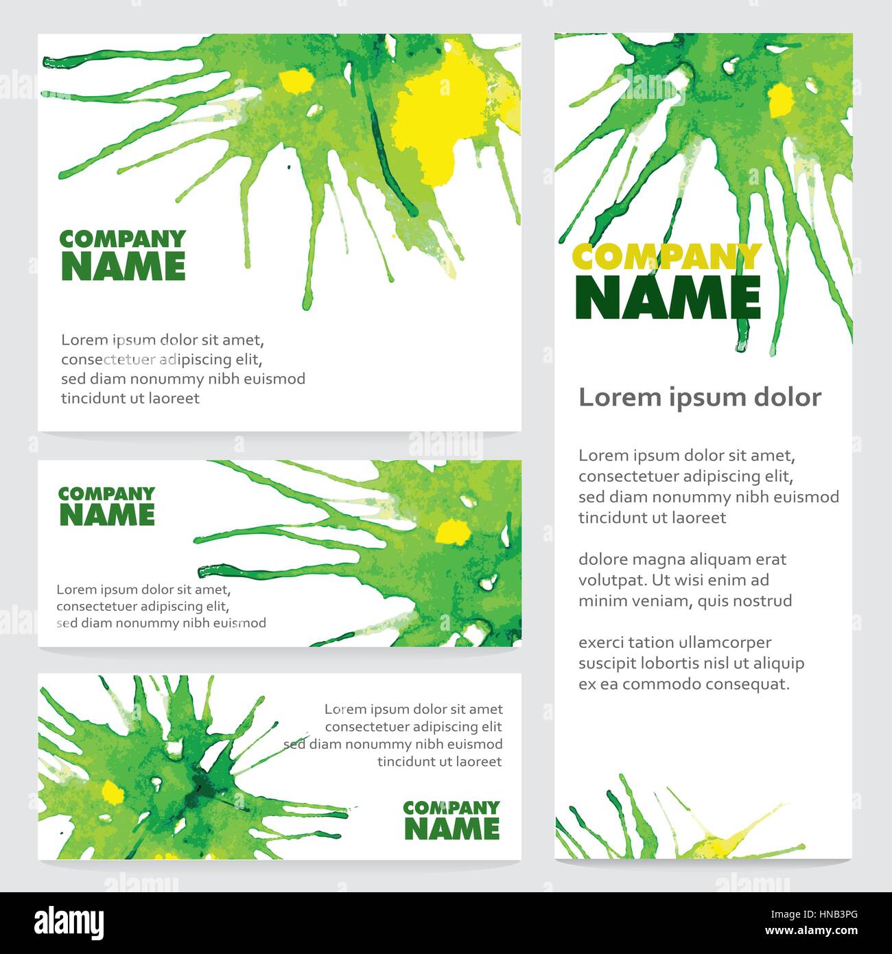 Vector Poster Template with Watercolor Paint Splash. Abstract Aquarelle ...