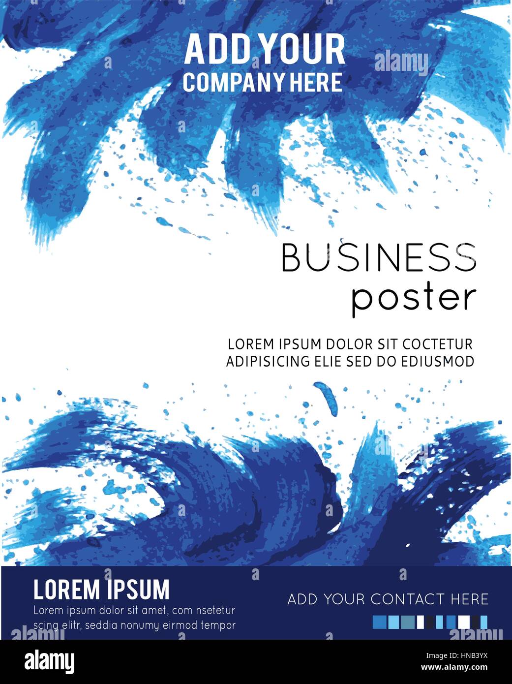 Vector Poster Template with Watercolor Paint Splash. Abstract Aquarelle ...