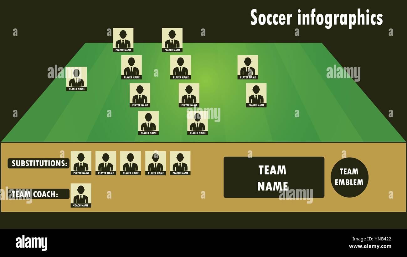 Soccer match infographic elements. Flat design Stock Vector Image & Art ...