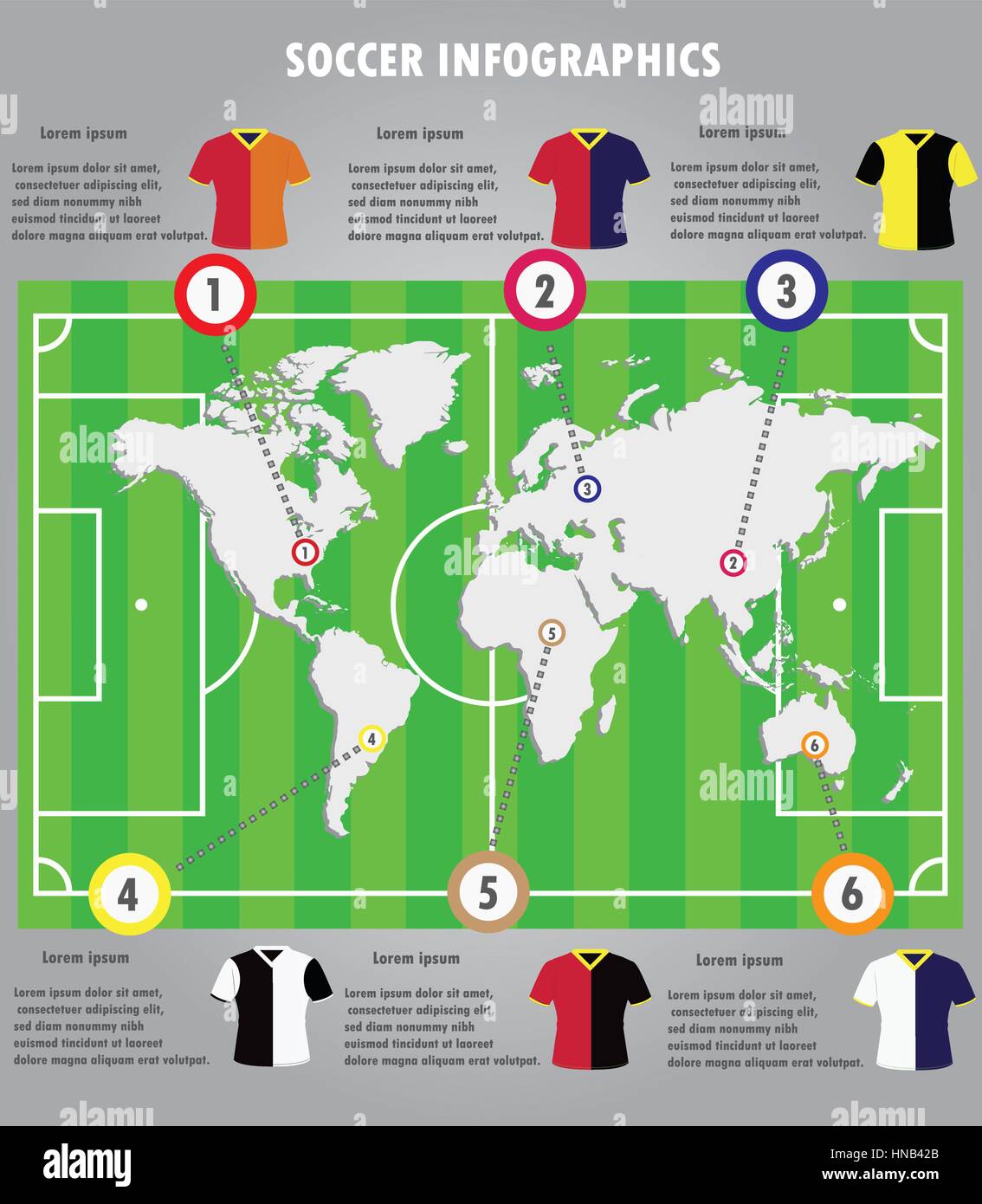 Soccer infographics elements infographic vector Stock Vector Image ...
