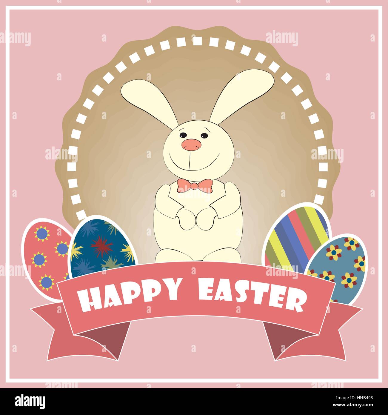 Vector. Happy Easter. Easter bunny Stock Vector Image & Art - Alamy