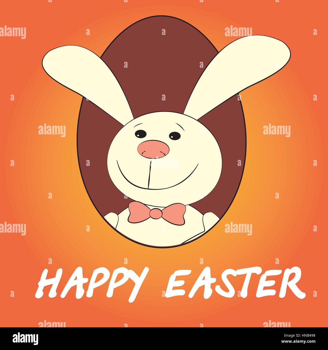 Vector. Happy Easter. Easter bunny Stock Vector Image & Art - Alamy