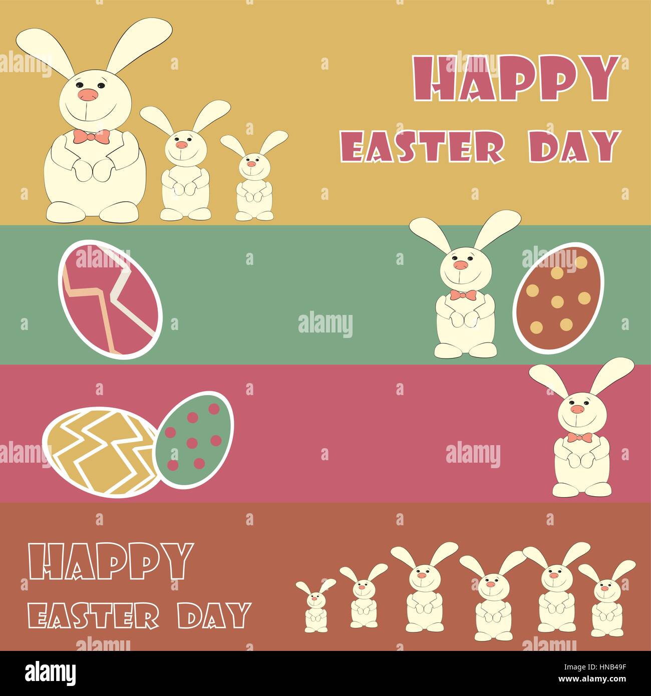 Vector. Happy Easter. Easter bunny Stock Vector Image & Art - Alamy