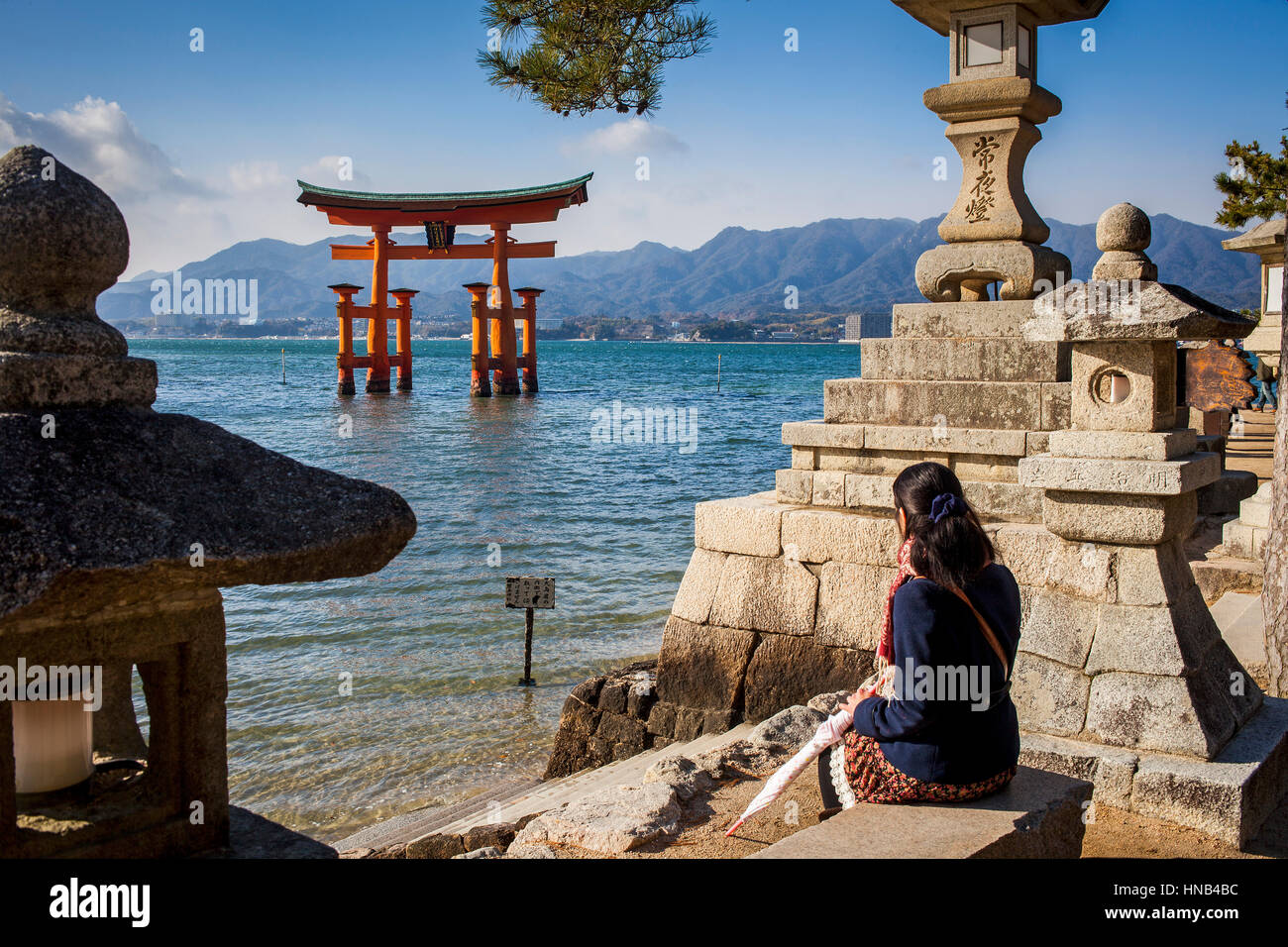 O torii Gate, the giant torii gate that is part of the Itsukushima ...