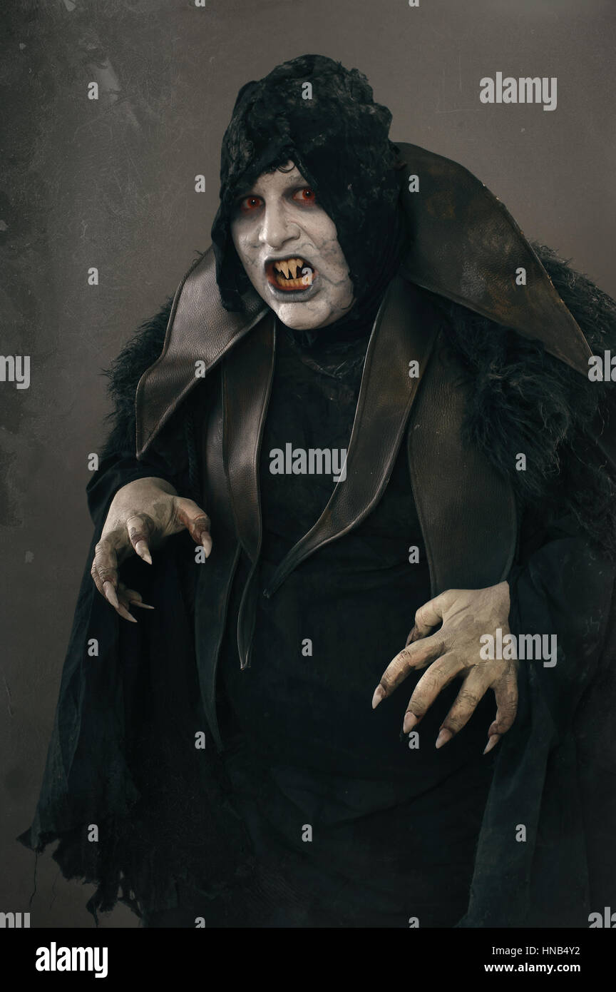 Ancient horror mutant vampire with large scary nails. Medieval gothic ...