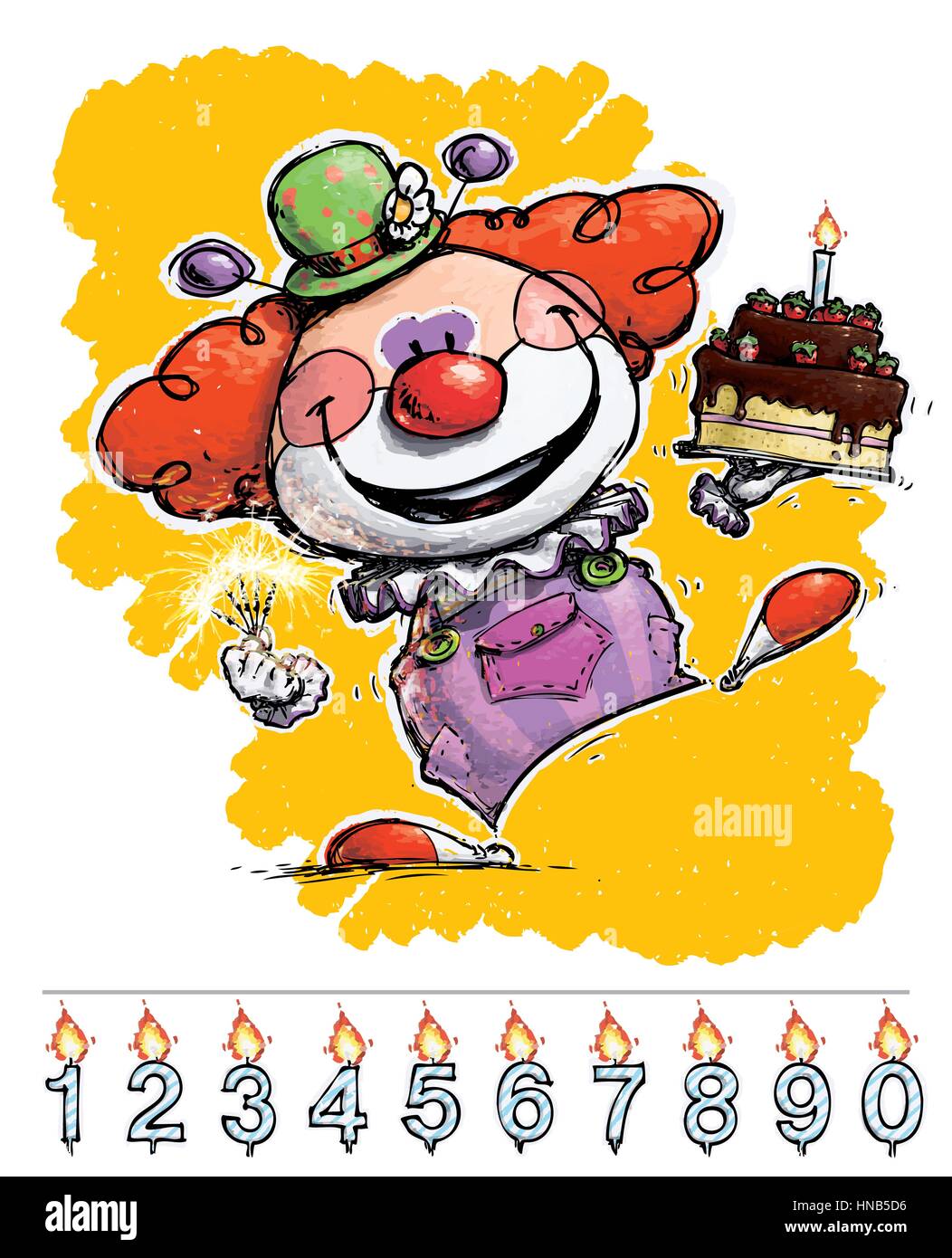Birthday Clown Clipart