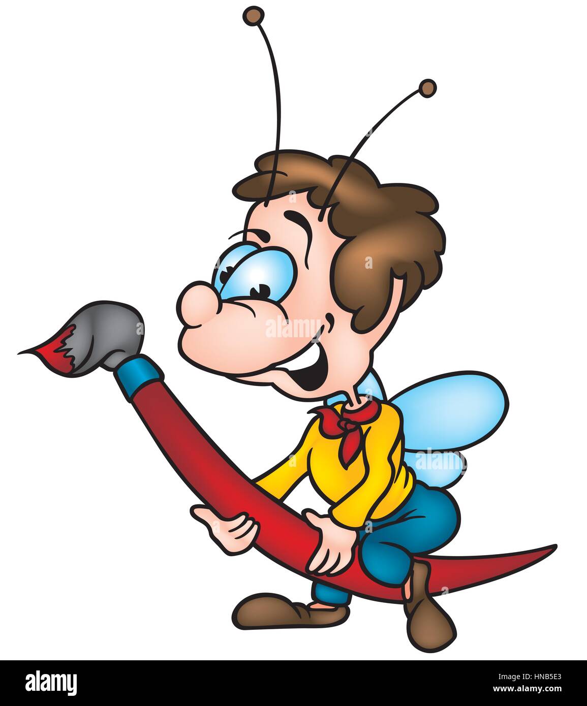 Bug Sitting on Paint Brush Stock Vector Image & Art - Alamy
