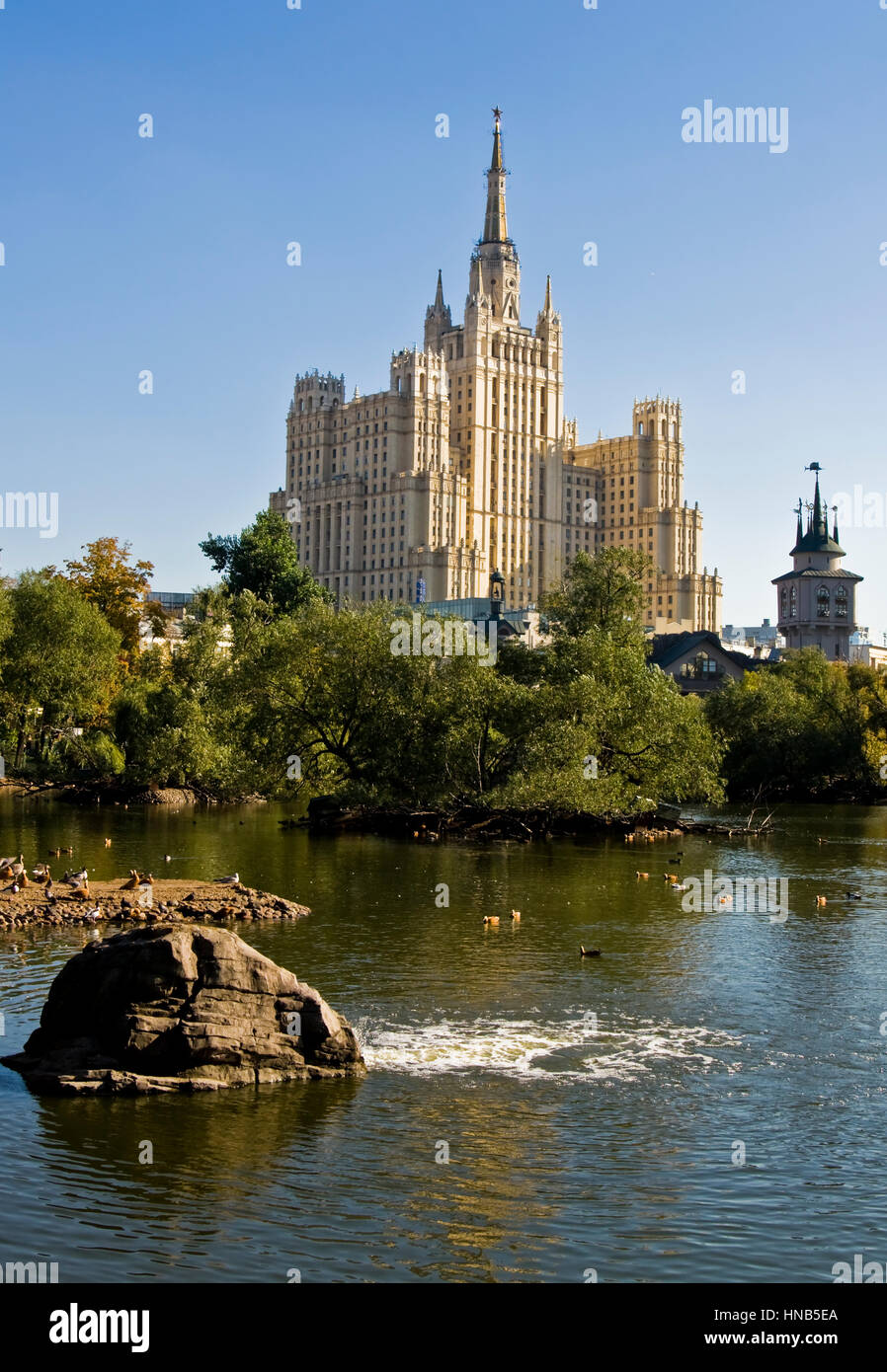 Moscow, high rize residential building of 30-ties XX century Stock ...