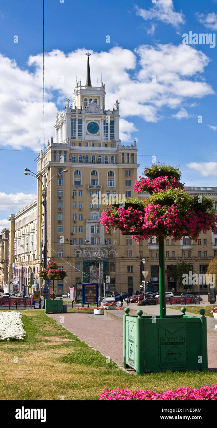 Moscow, one of famous high-rise historical buildings of Stalin period ...