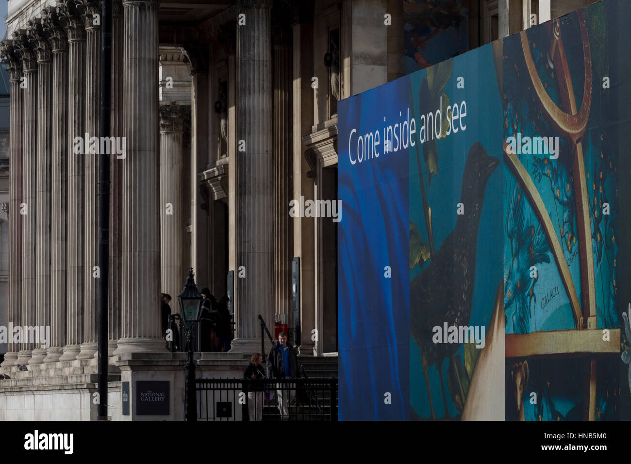 The columns and pillars at the front of the National Gallery, on 3rd ...