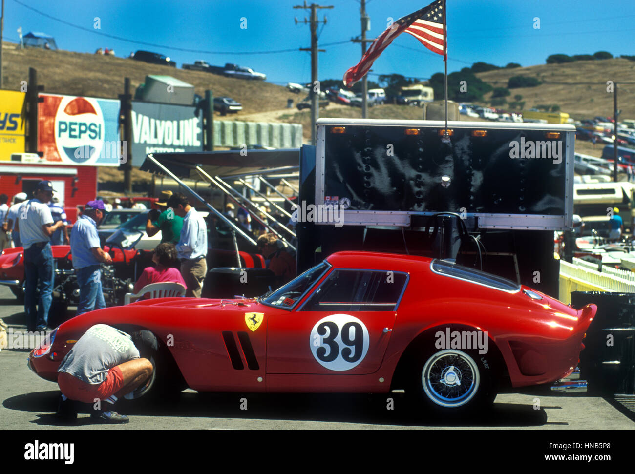 Ferrari 250 GTO GT car at Laguna seca race track 1990 Stock Photo - Alamy