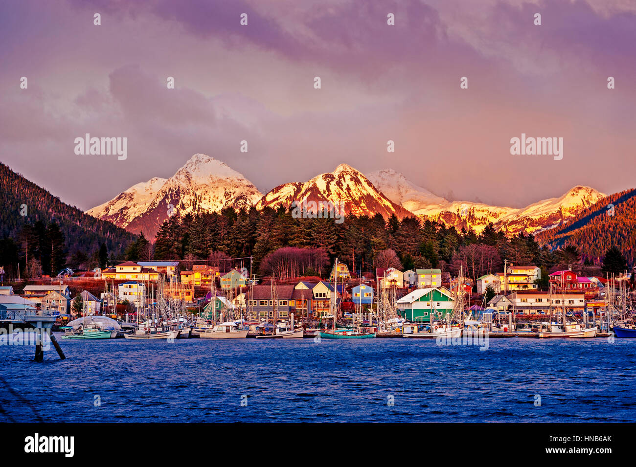 Alaska Sitka Boats Harbor High Resolution Stock Photography and Images ...
