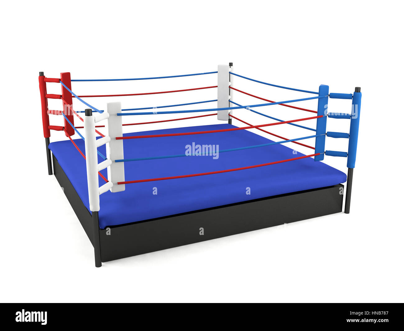 Boxing ring isolated on white background Stock Photo - Alamy
