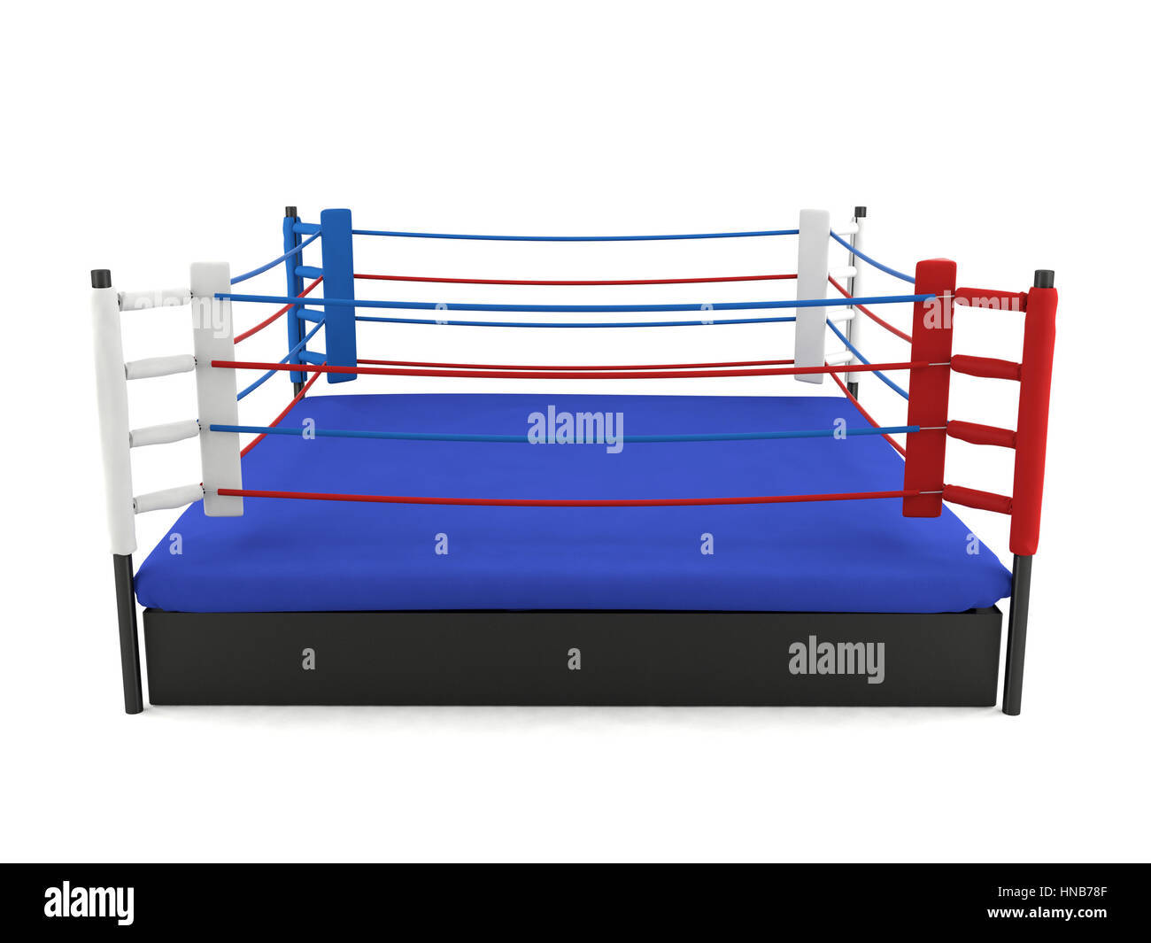 Boxing ring isolated on white background Stock Photo - Alamy