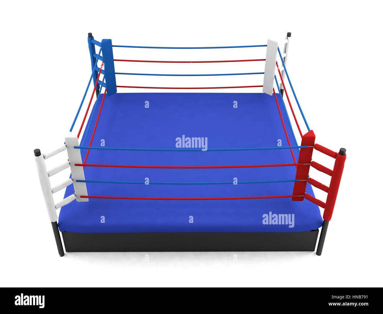 Boxing ring isolated on white background Stock Photo - Alamy