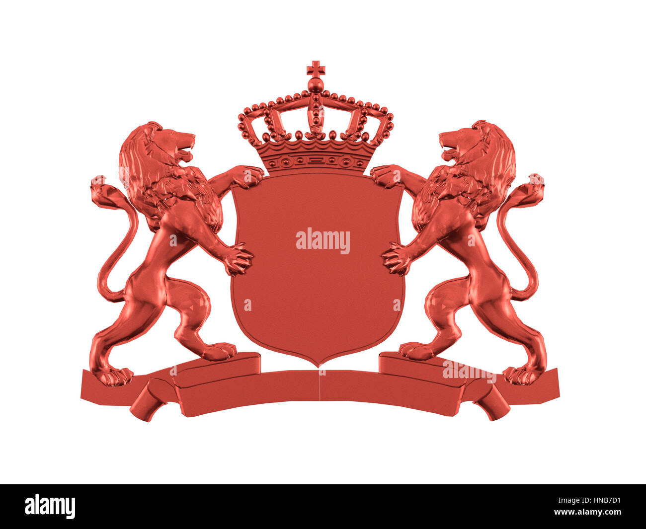 Bronze lion crown banner Stock Photo - Alamy