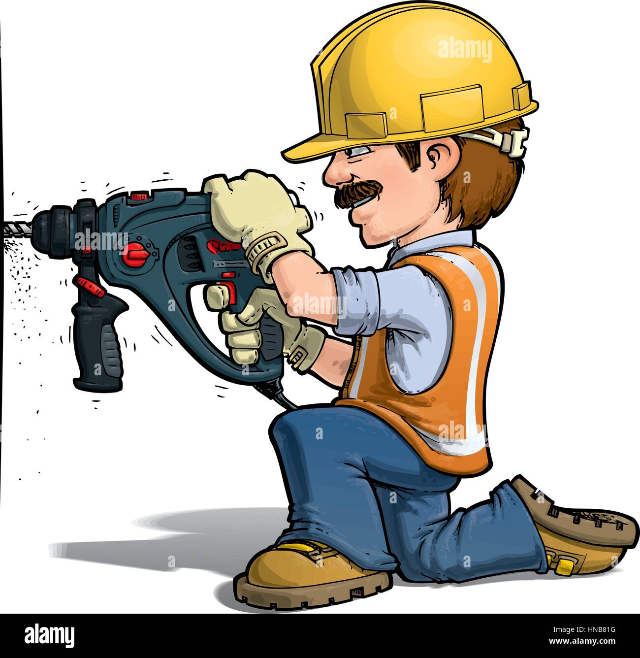 Cartoon Construction Man
