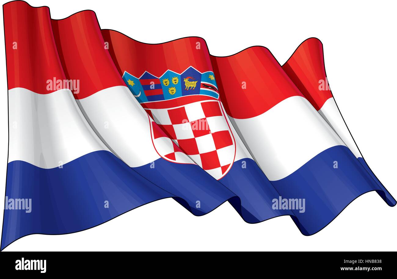 Croatian Flag Waving