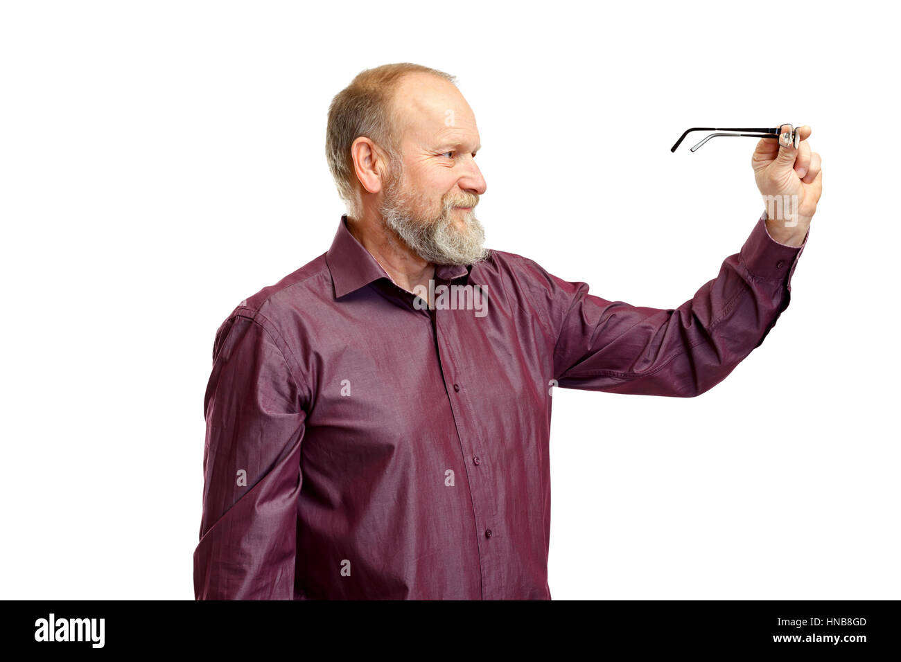Picture of an elderly man with vision problems Stock Photo - Alamy