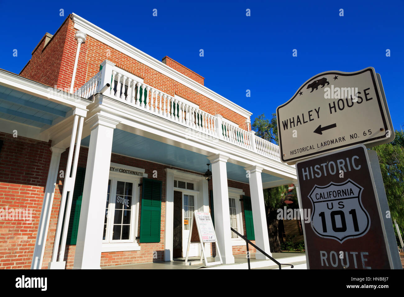 Whaley House Museum, Old Town, San Diego, California, USA Stock Photo ...