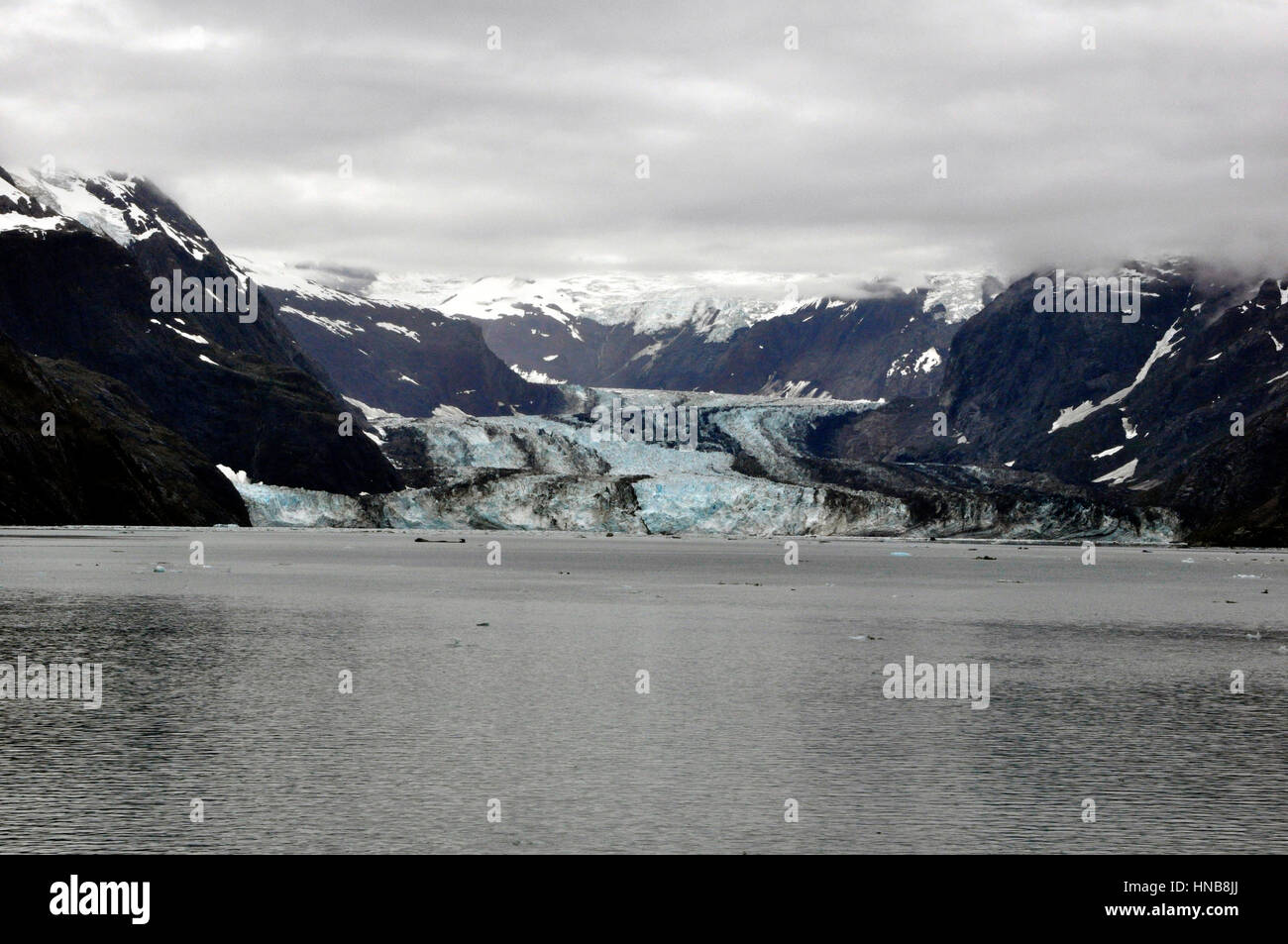 Johns Hopkins Glacier in the Glacier bay National Park, Alaska, USA ...