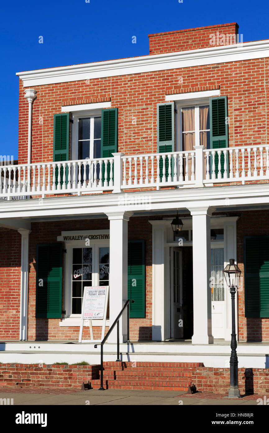 Whaley House Museum, Old Town, San Diego, California, USA Stock Photo ...