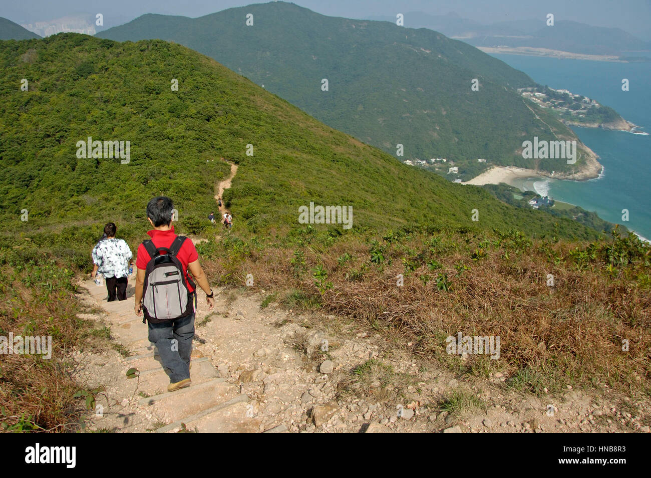 Hongkong, China, 02 December 2006: Dragon's back trial, a nature walk ...