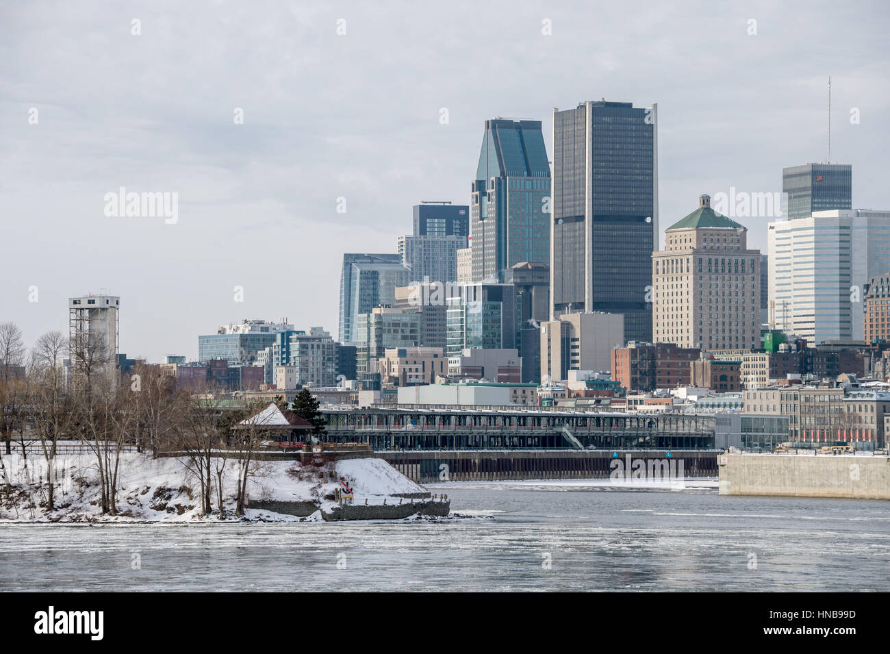 Montreal, CA - 5 February 2017: Montreal Skyline in winter from Jean ...