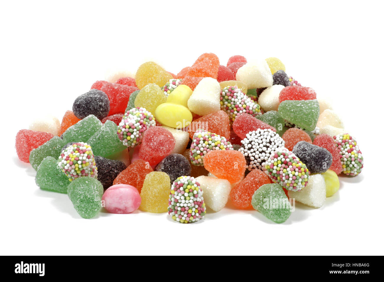 colorful Dutch tum tum candies isolated on white background Stock Photo ...