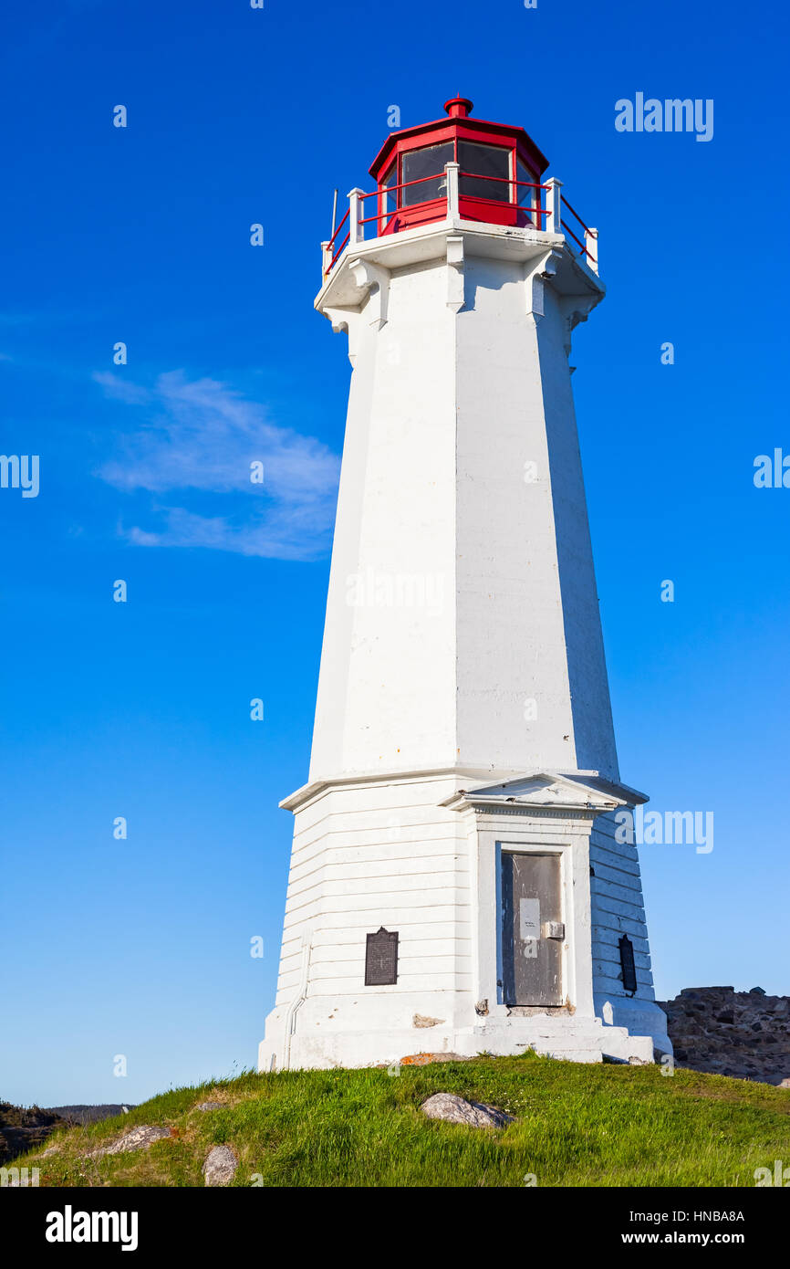 The Louisbourg Lighthouse in Nova Scotia, Canada Stock Photo - Alamy