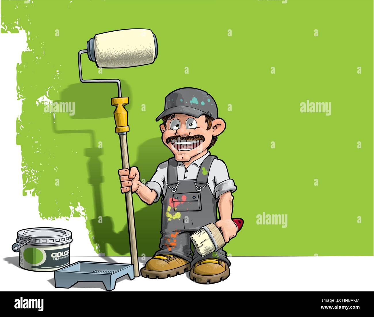 Animated Person Painting Wall