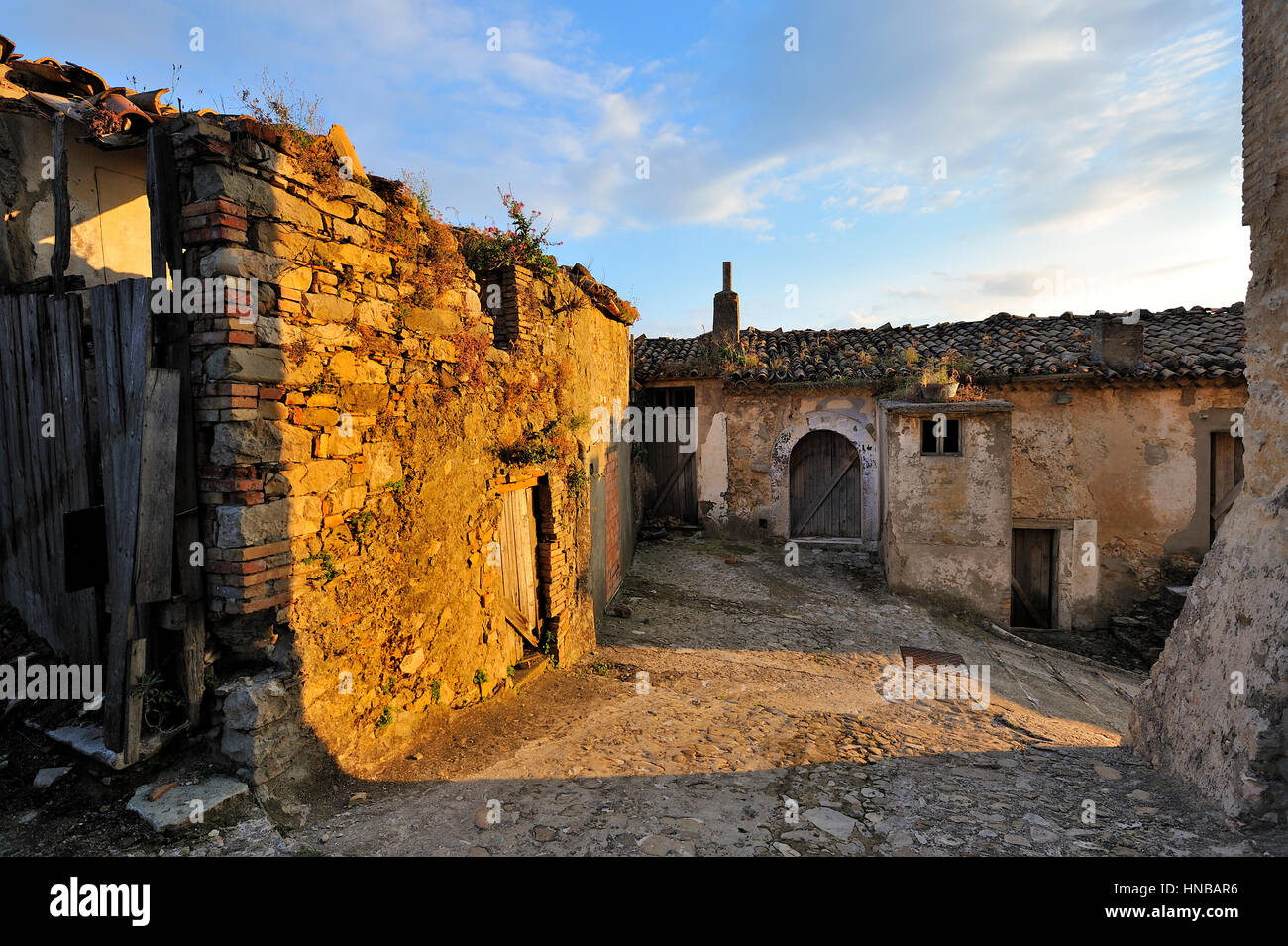 Village of Calitri, Italy, Campania, Avellino, Irpinia district Stock ...