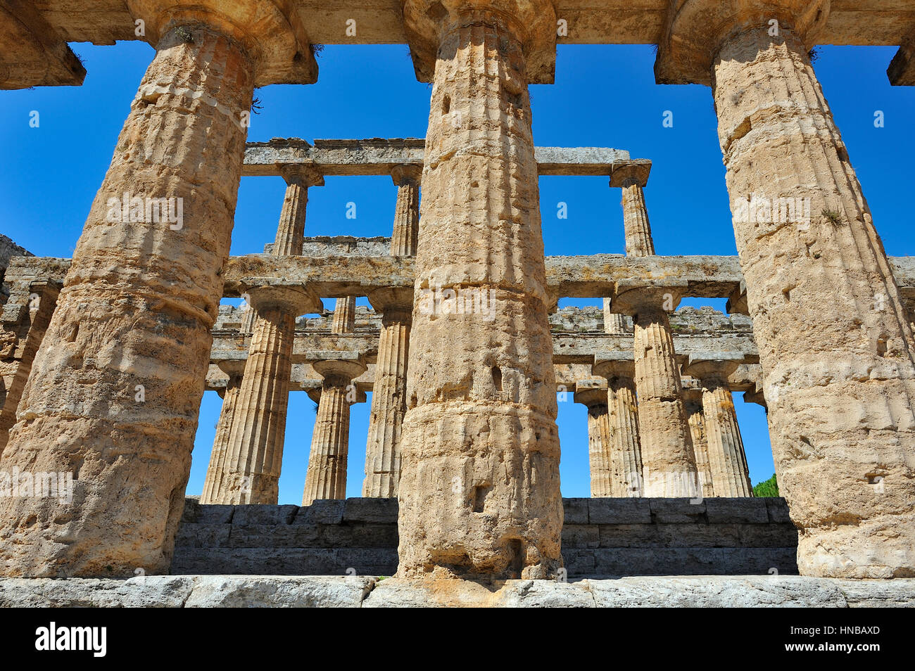 Paestum , Italy, roman and greek temples Stock Photo - Alamy