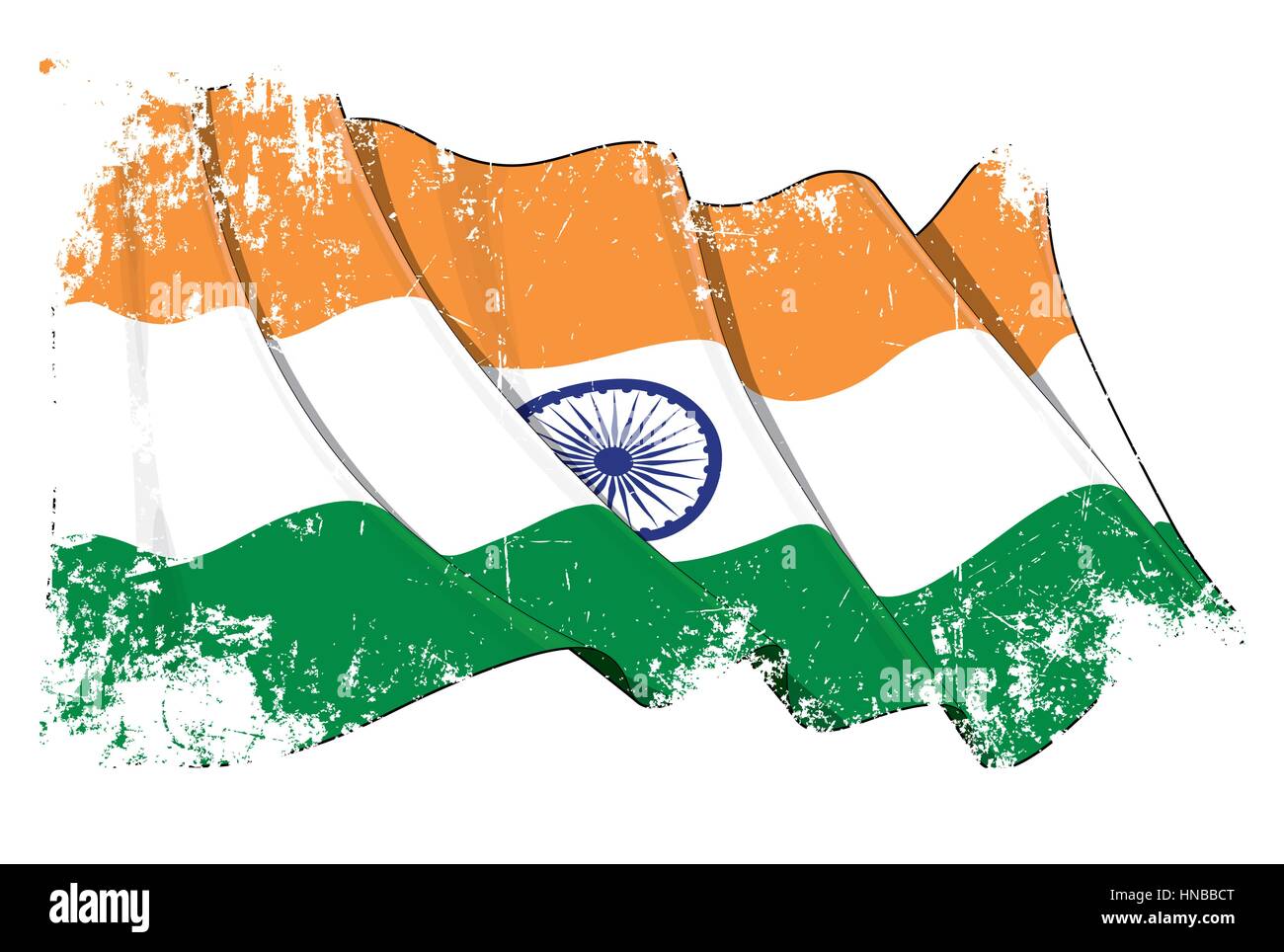 Waving indian flag hi-res stock photography and images - Alamy
