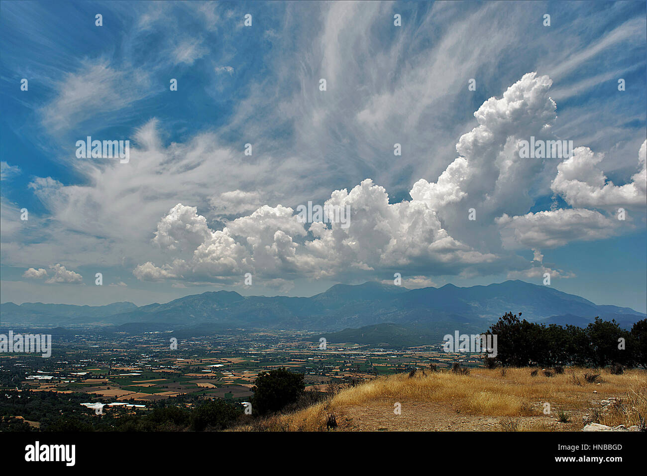 Cloud clusters over the plain Stock Photo - Alamy