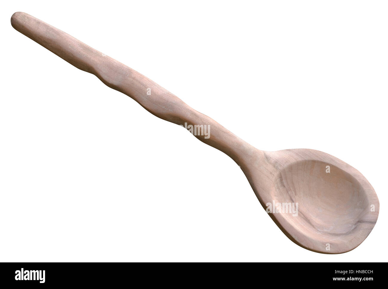 Traditional Carved Wooden Ladle Isolated on White Background Stock ...