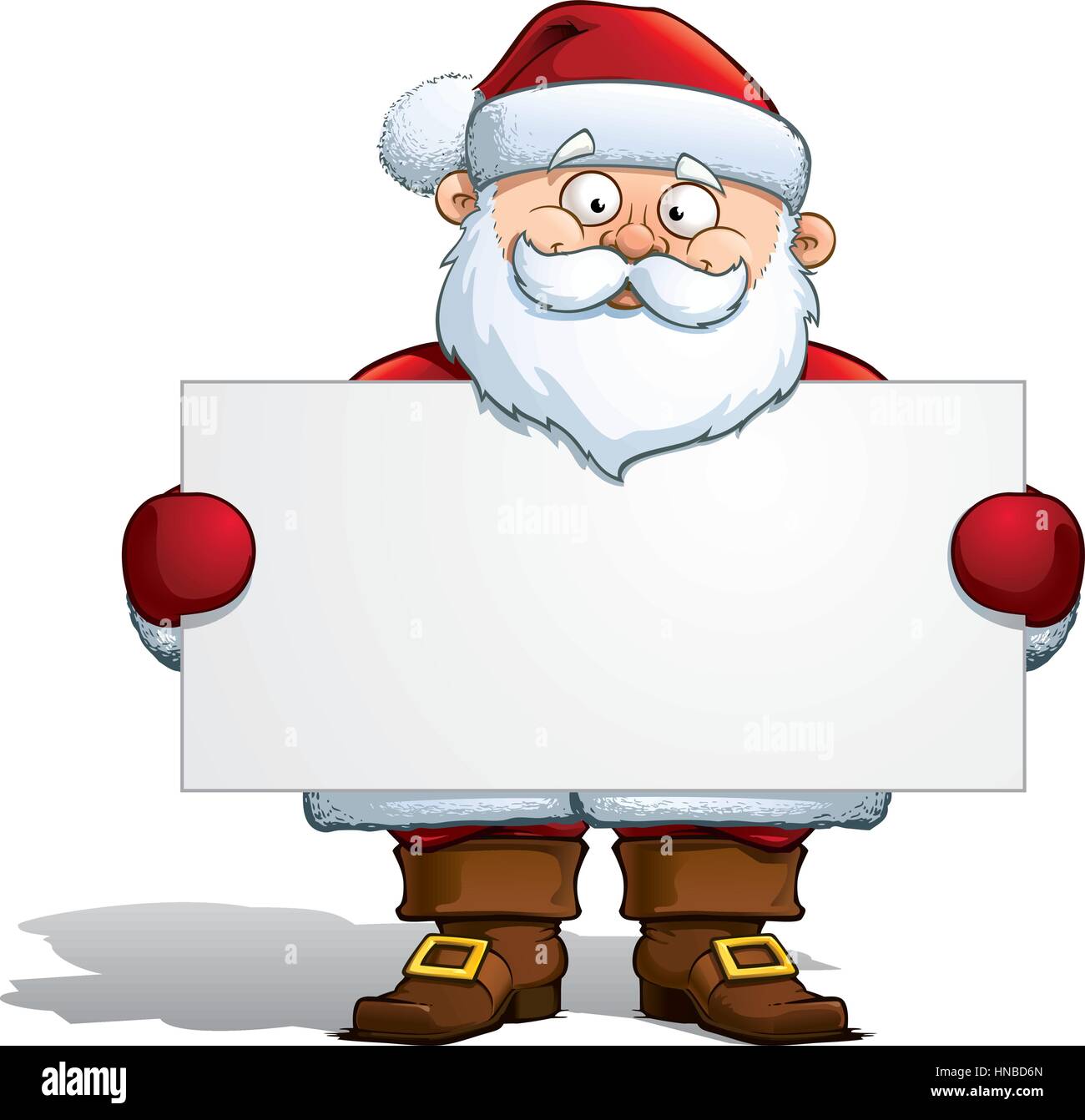 Illustration of a Santa Claus holding a label. The EPS v.10 has 3 ...