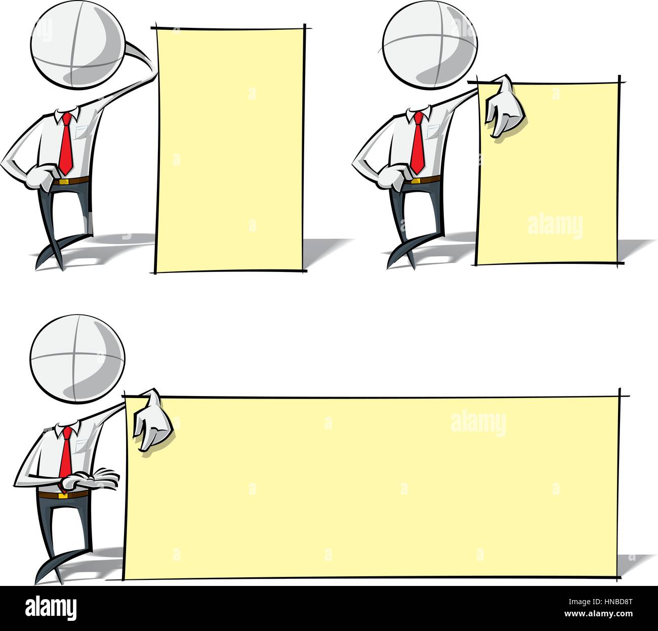 Set of sparse vector illustration of a generic Business cartoon ...