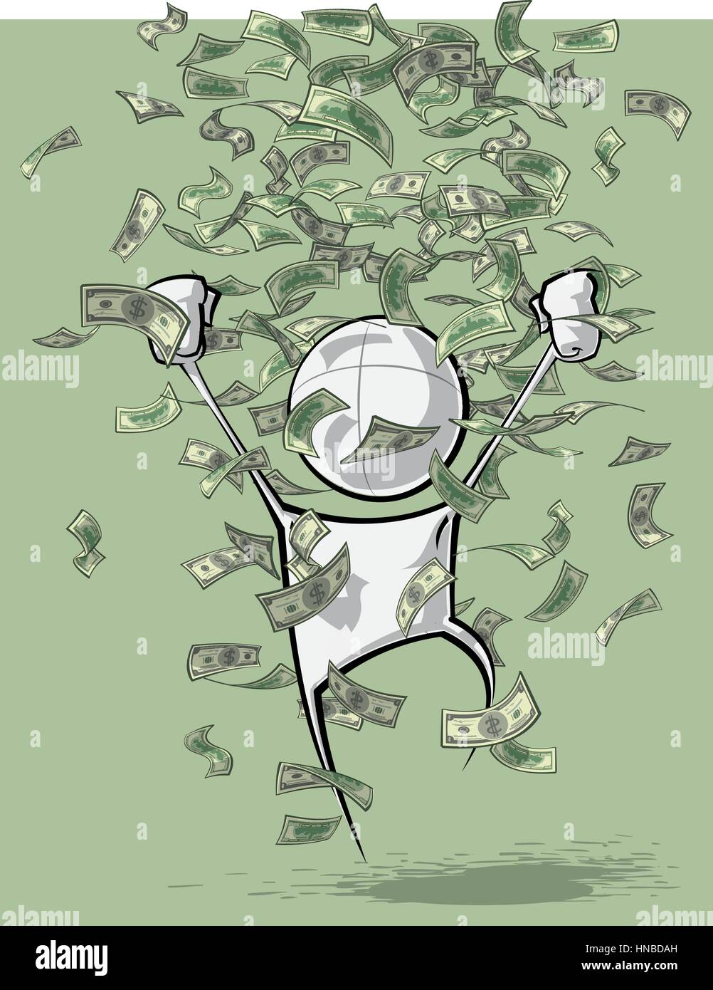 Sparse vector illustration of a of a generic cartoon character ...