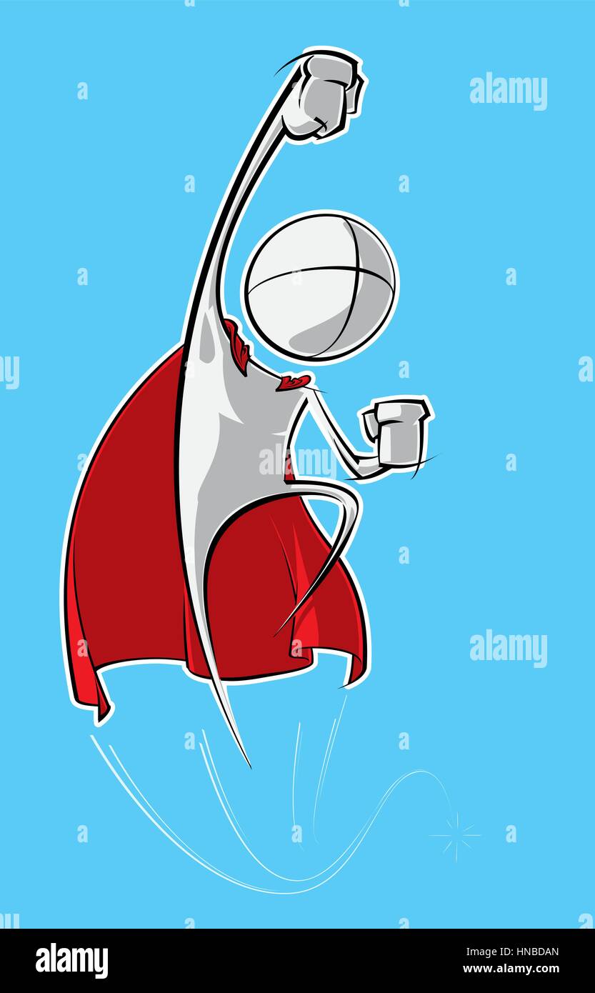 Illustration cartoon red superhero character hi-res stock photography ...