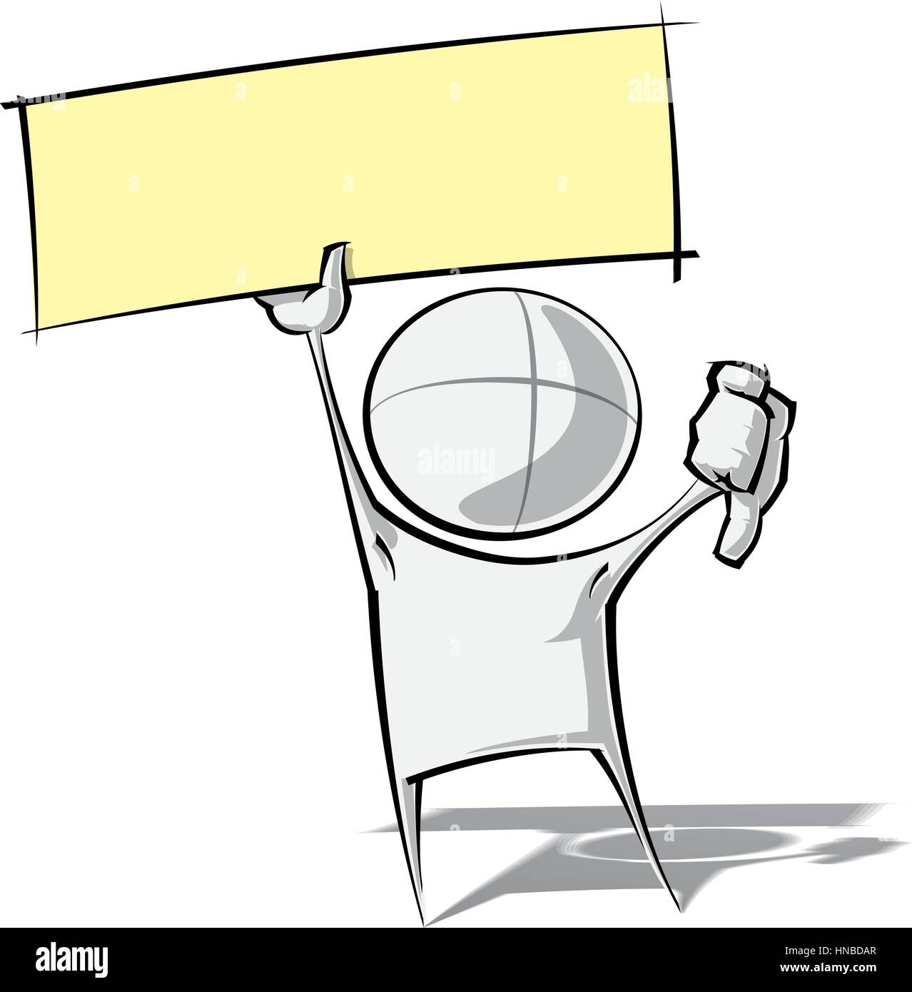 Sparse vector illustration of a of a generic cartoon character with ...