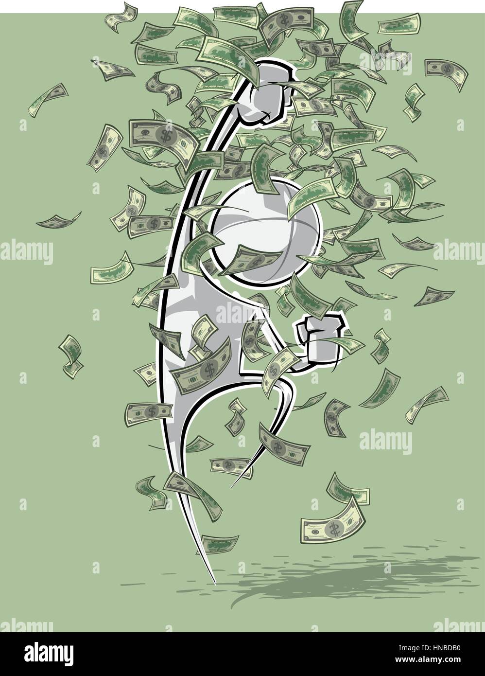 Sparse vector illustration of a of a generic cartoon character shouting ...