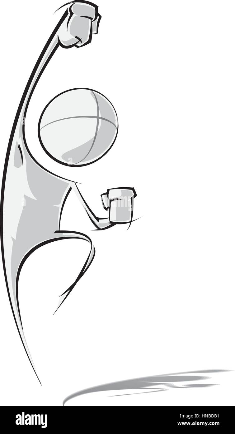 Sparse vector illustration of a of a generic cartoon character in an ...