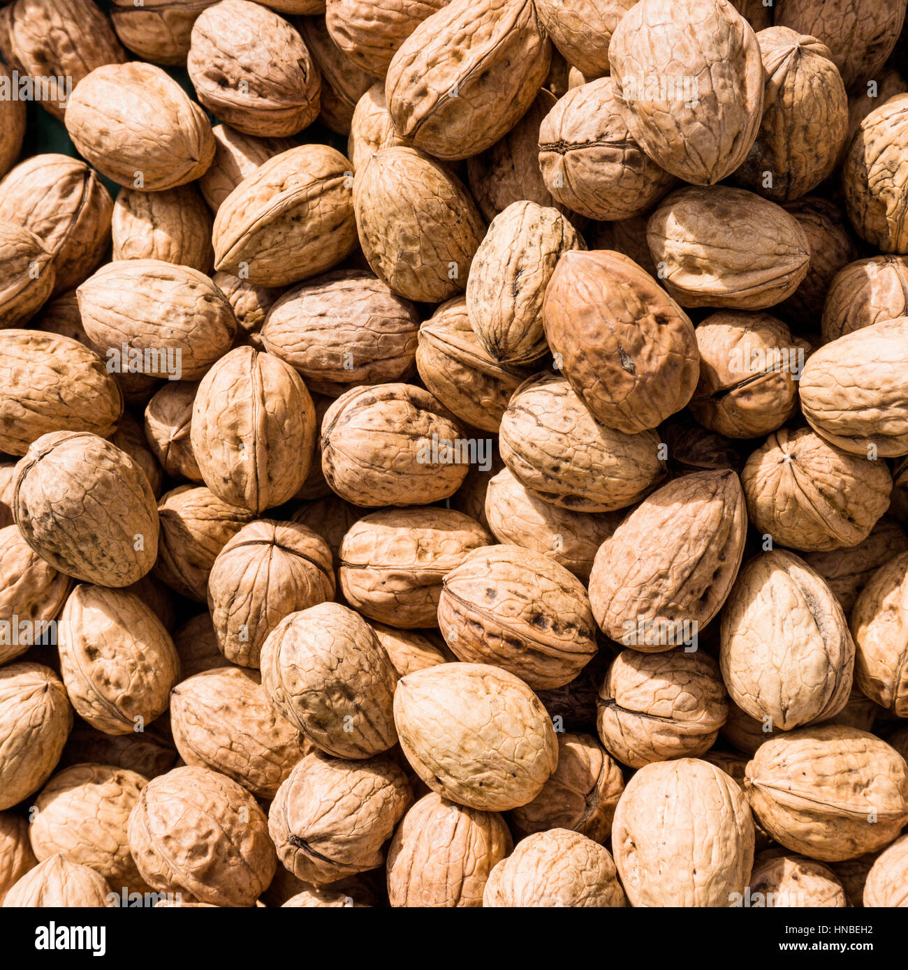 Walnut background. walnut as a texture Stock Photo - Alamy
