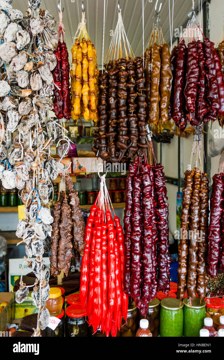 Georgian sweets. East market. National Food. Traditional Georgian ...